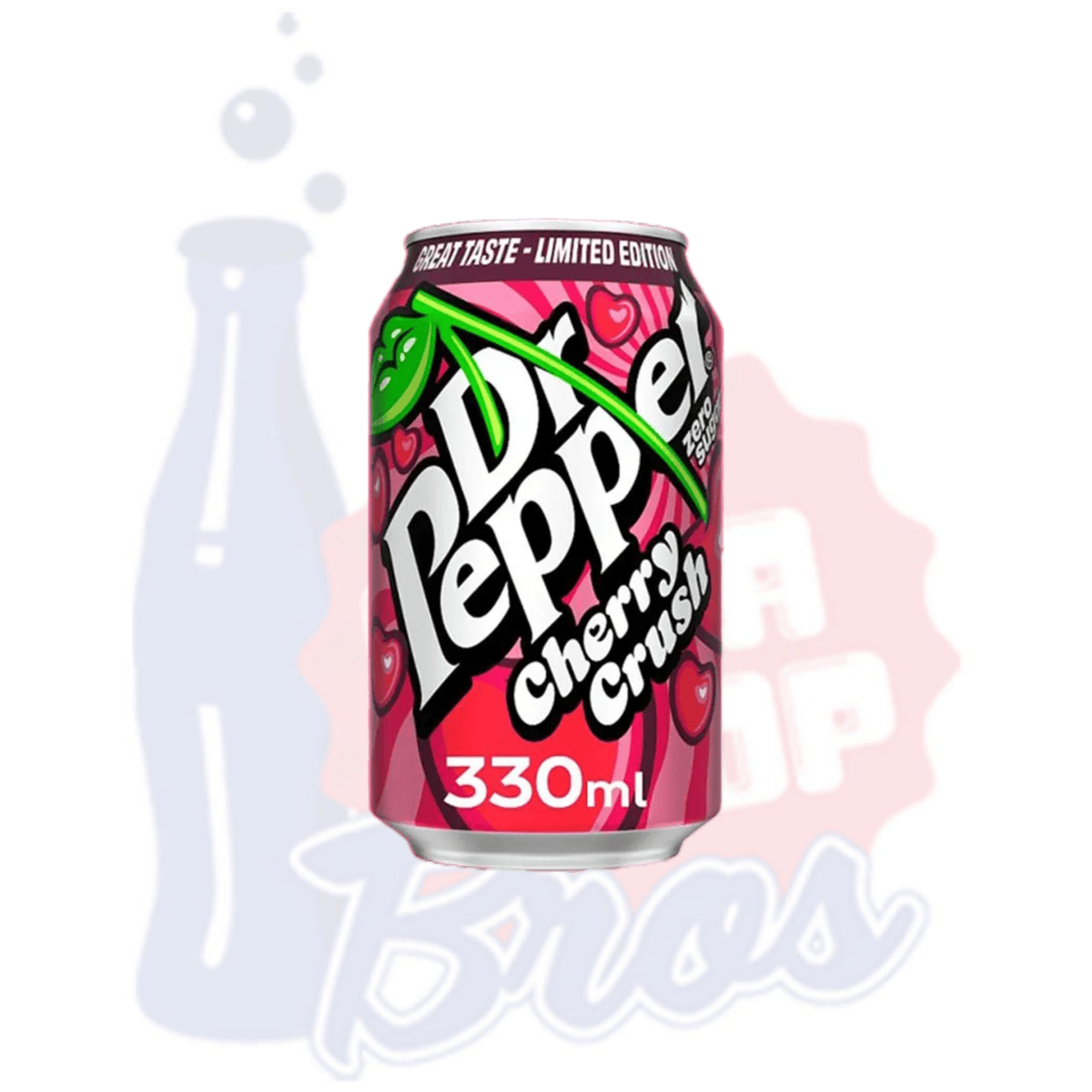 Dr. Pepper Limited Edition Cherry Crush Zero Sugar (UK 355ml Can) - Soda Pop Bros Soda