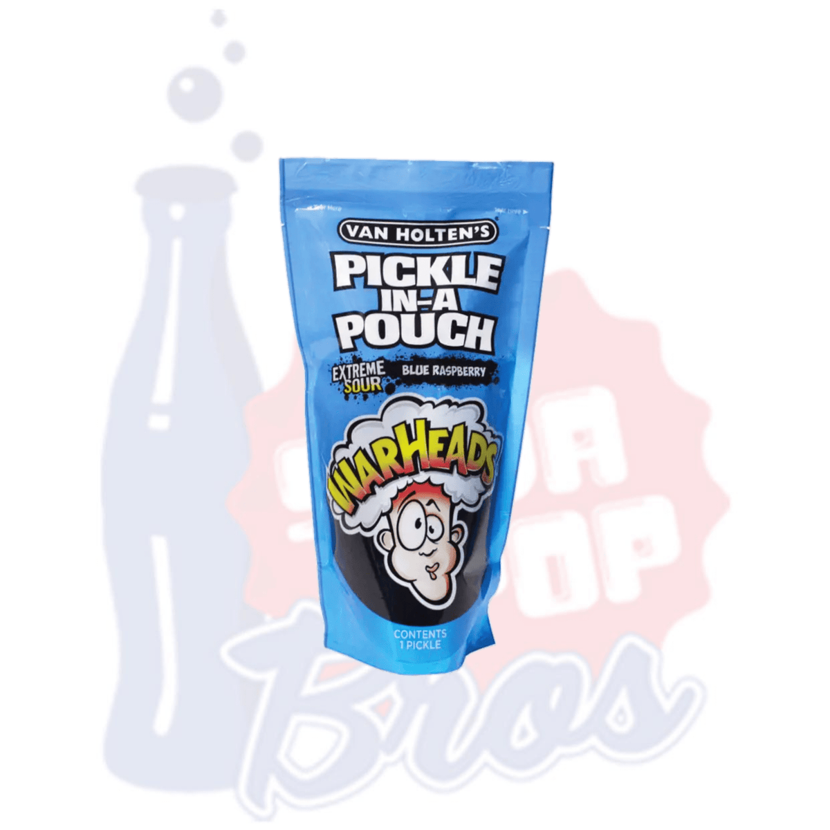 Van Holten's Extreme Sour Blue Raspberry Warheads Pickle - Soda Pop ...
